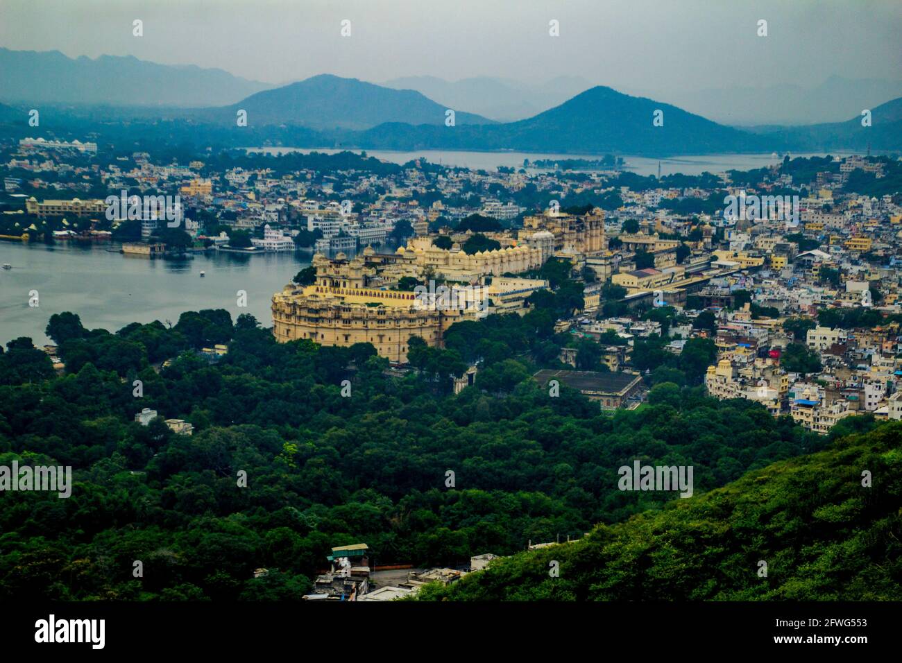Aerial views of Udaipur, Rajasthan Stock Photo - Alamy