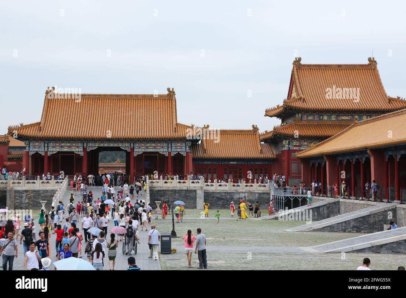 Landscape view of interior courtyard and left hind gate in The ...