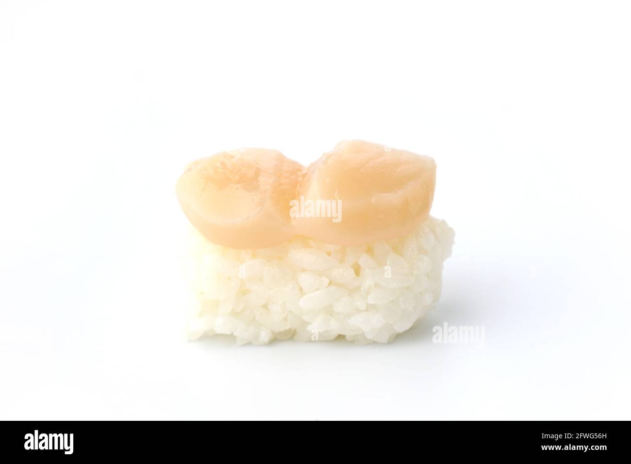 sushi of scallops isolated on white background Stock Photo - Alamy