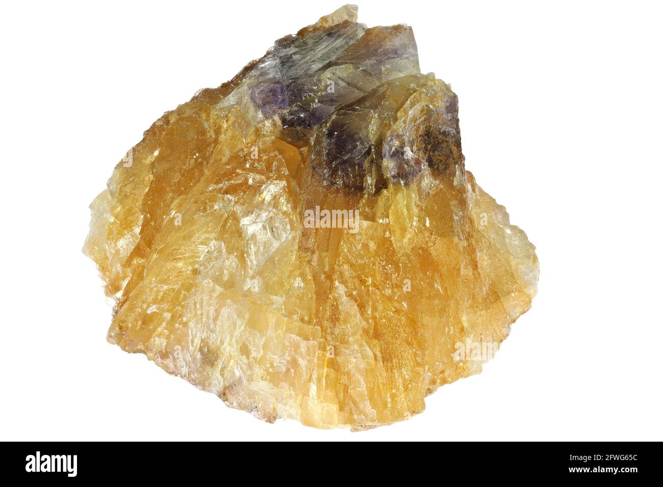 Blue John fluorite from Castleton, England isolated on white background ...
