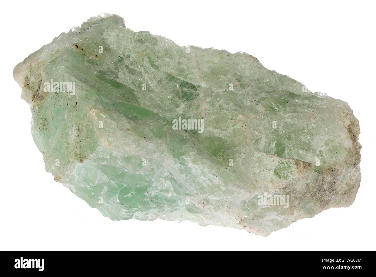 fluorspar from Nabburg, Germany isolated on white background Stock ...