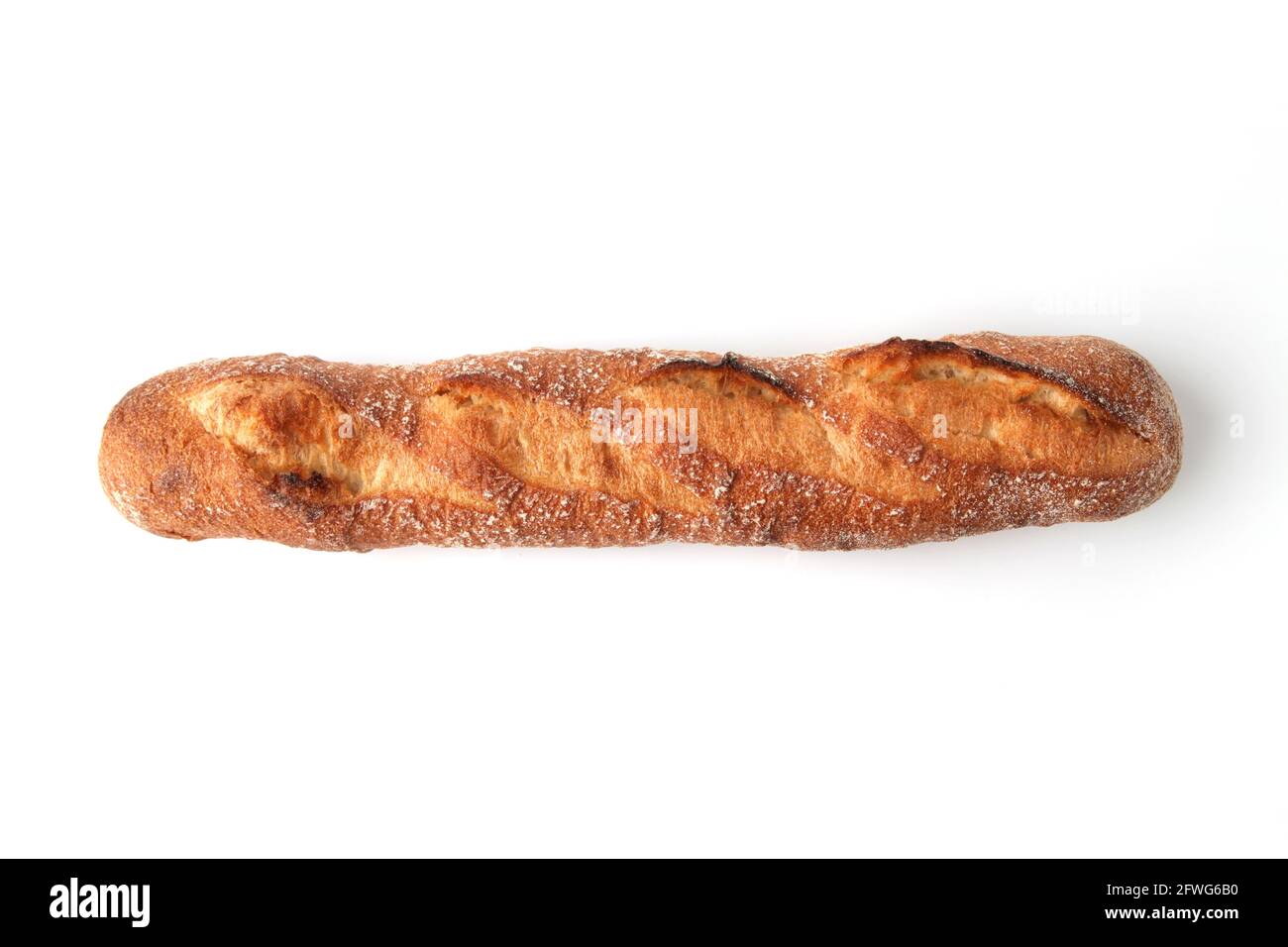 baguette french bread pan isolated on white background Stock Photo - Alamy