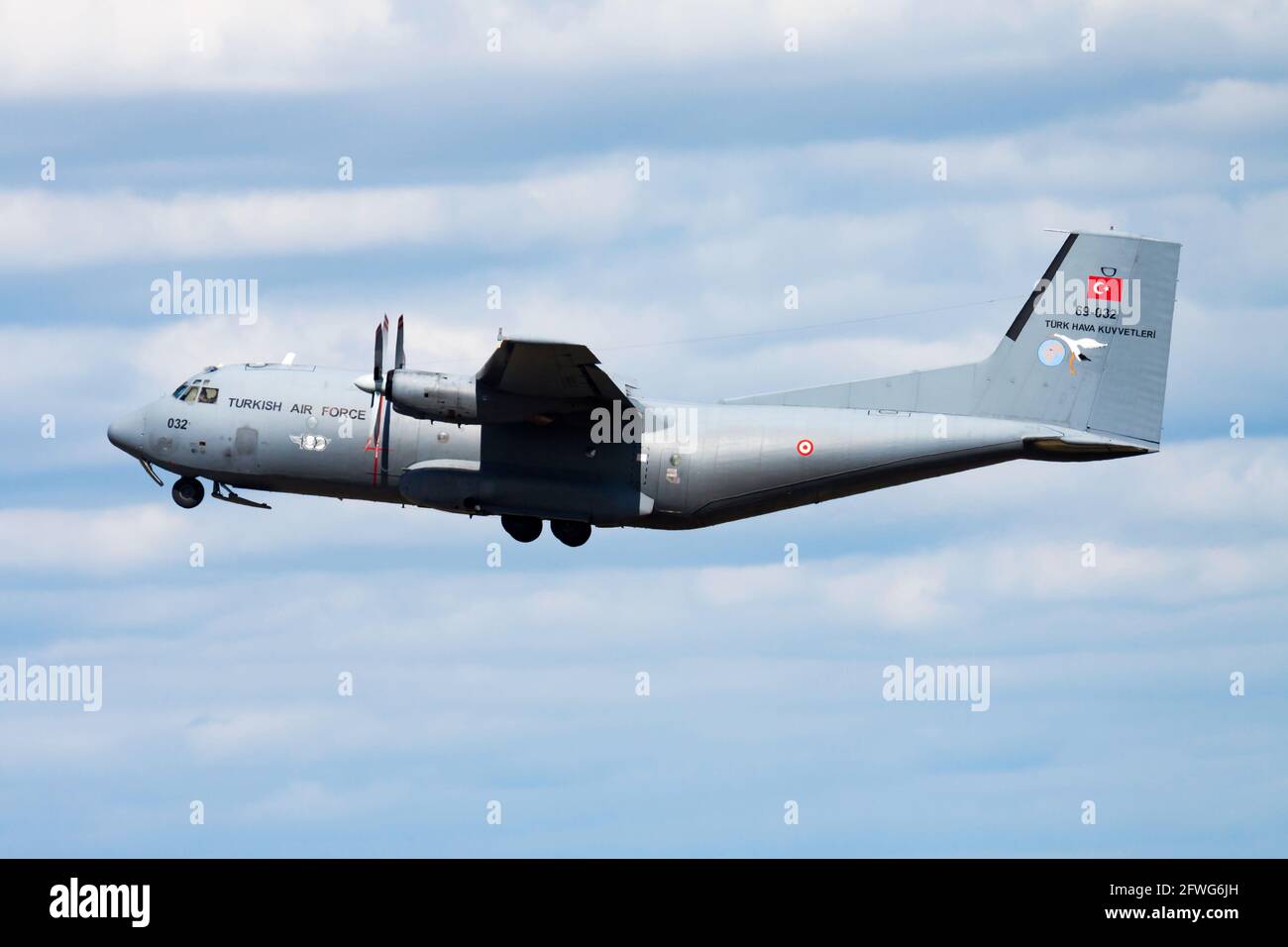 Radom, Poland - August 26, 2013: Military transport plane at air base ...