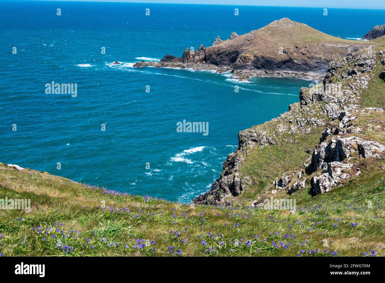 Pentire Point, Polzeath, Cornwall, UK Stock Photo - Alamy