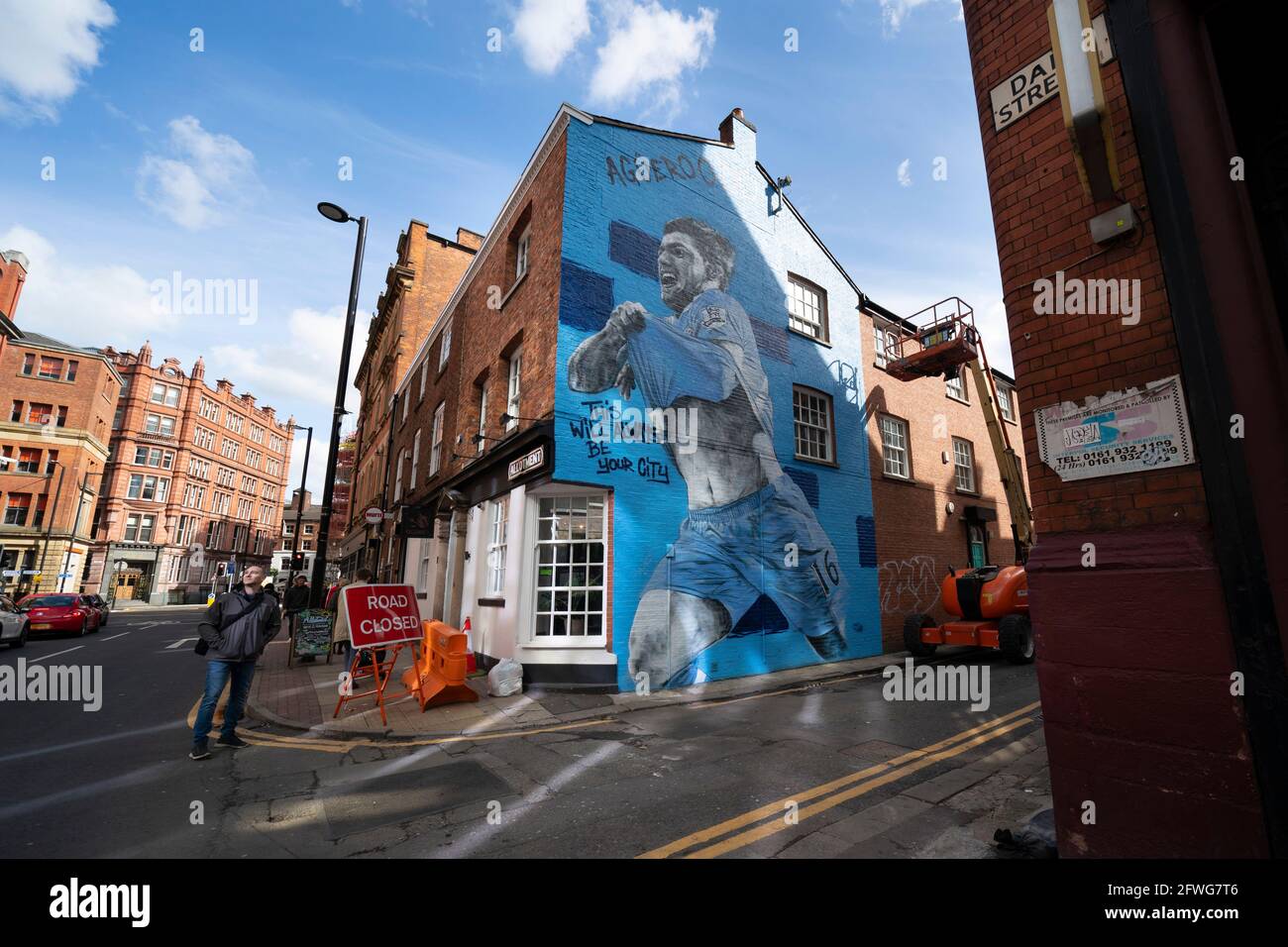 Manchester, UK, 22rd May 2021. A new mural of Manchester City ...