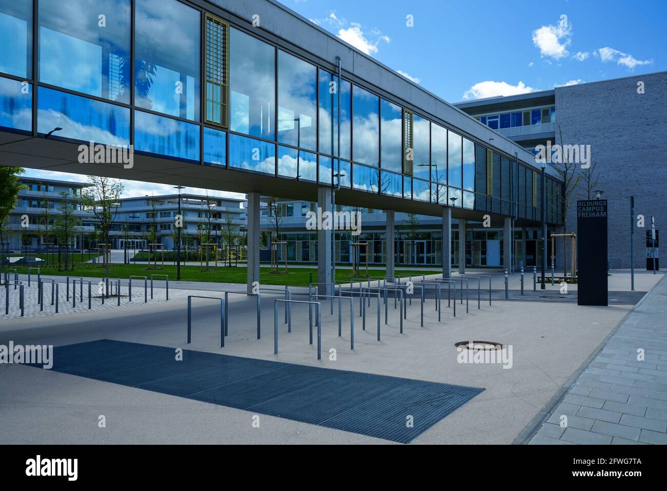 Bike rack at school hi-res stock photography and images - Alamy