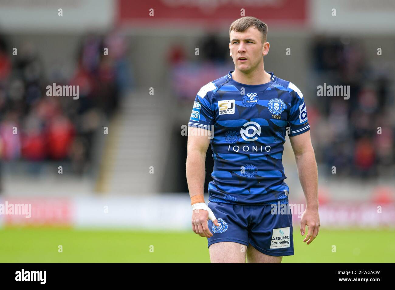 Harry Smith (20) of Wigan Warriors in action during the game Stock ...
