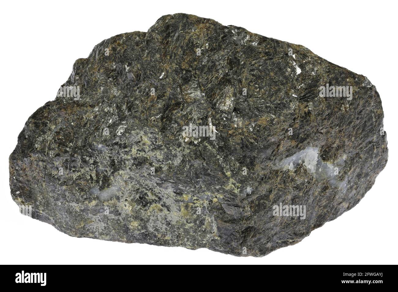 sphalerite (zinc blende) from Bensberg, Germany isolated on white ...