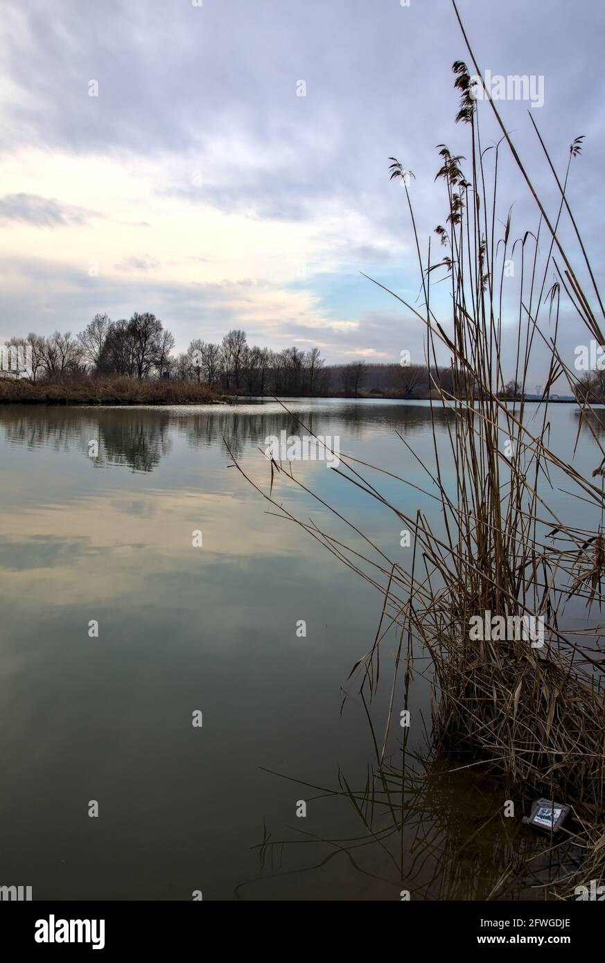 River in the italian countryside in winter Stock Photo - Alamy