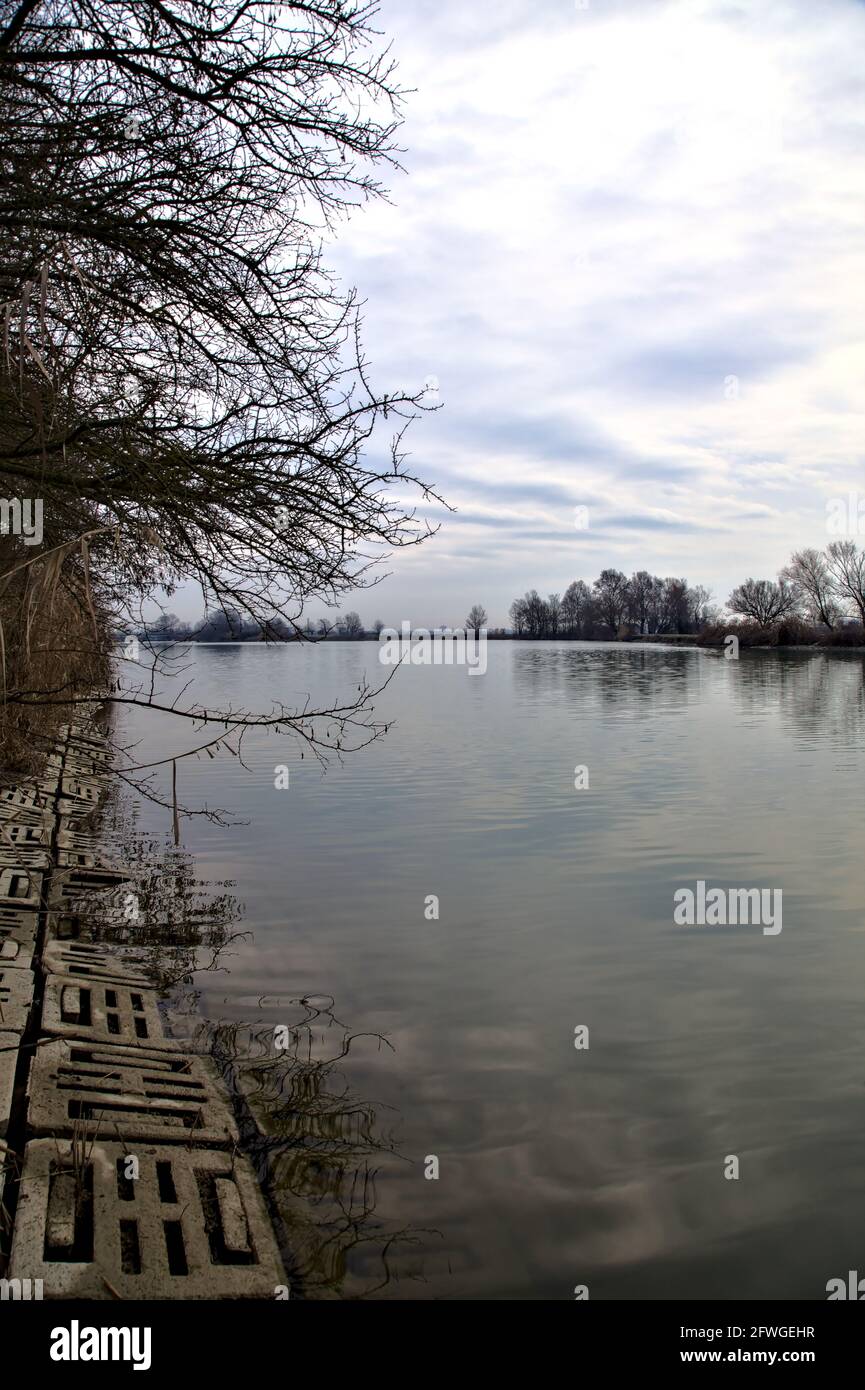 River in the italian countryside in winter Stock Photo - Alamy