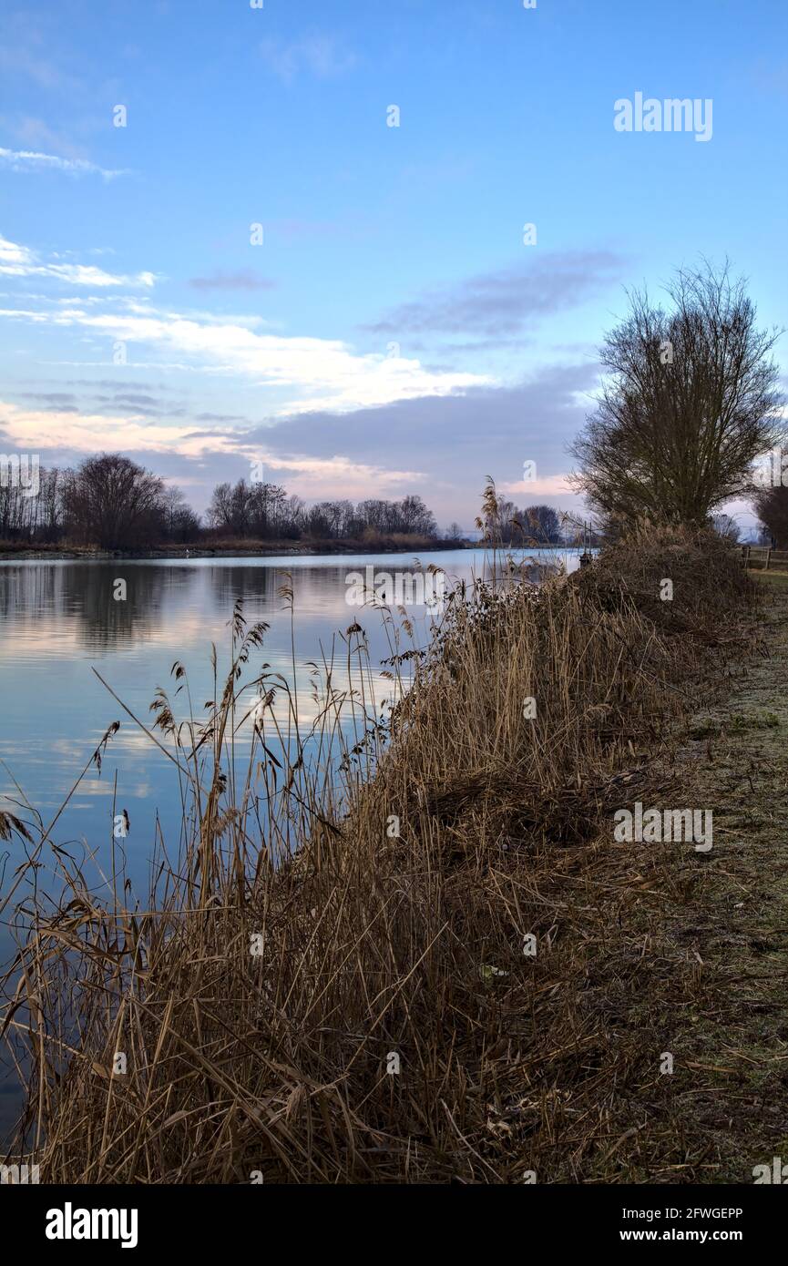 River in the italian countryside in winter Stock Photo - Alamy