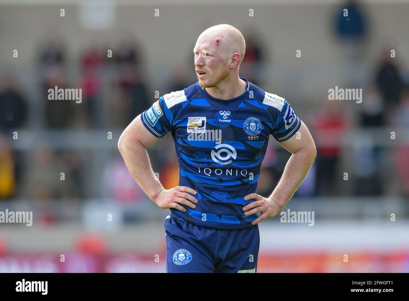 Liam Farrell (12) of Wigan Warriors in action during the game Stock ...