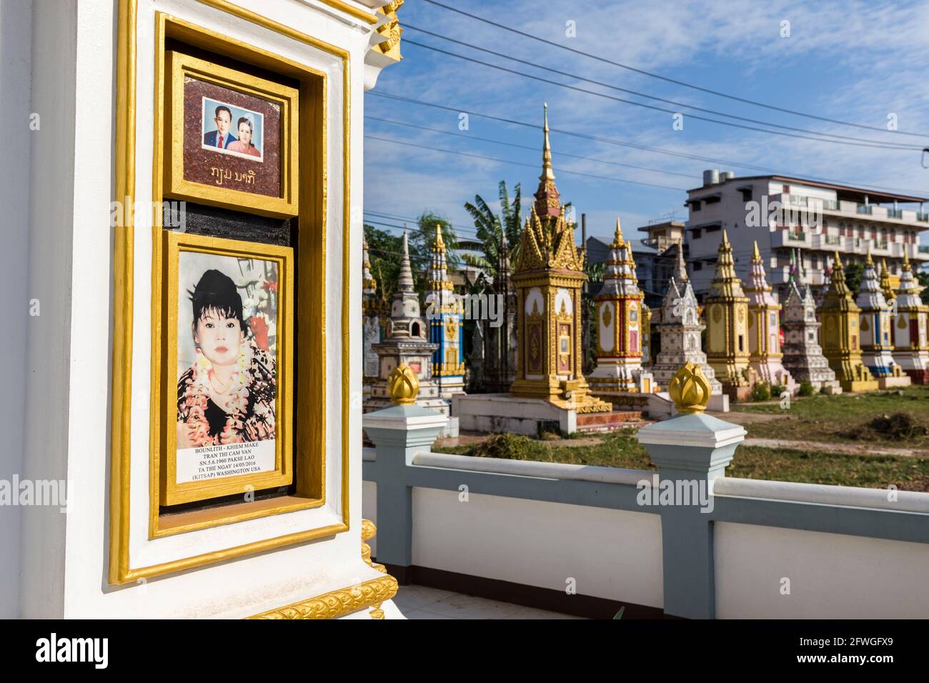 Graves in cemetery, Pakse, Laos Stock Photo - Alamy
