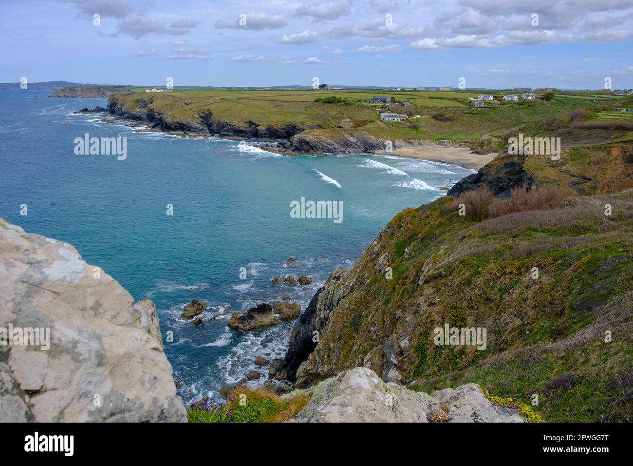 Polurrian Beach South West Coast Path Lizard Point Cornwall England ...