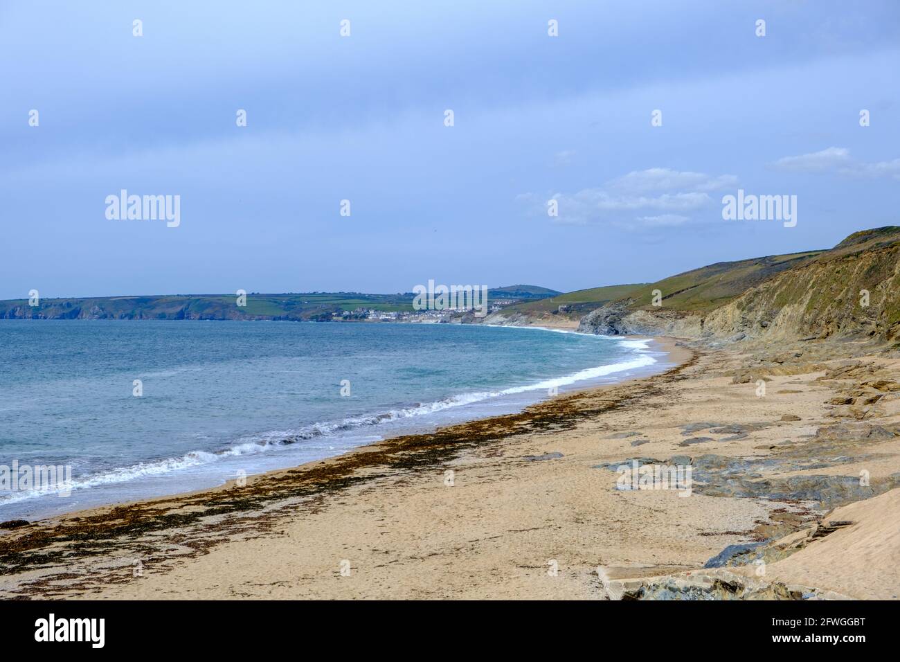 Gunwalloe Beach, South West Coast Path Lizard Point Cornwall England ...