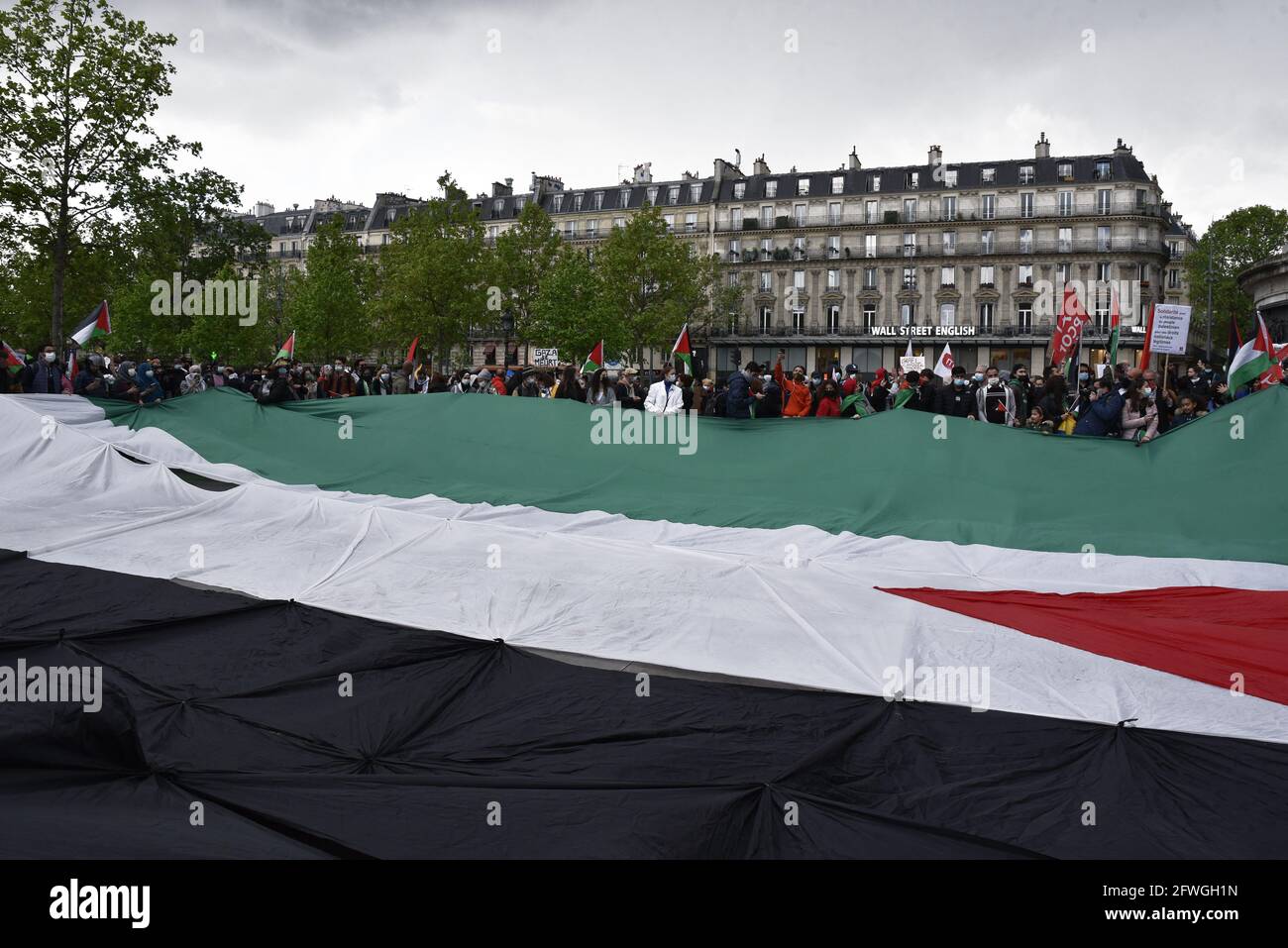 Pro Palestine protest at the place de la Republique in Paris, France ...