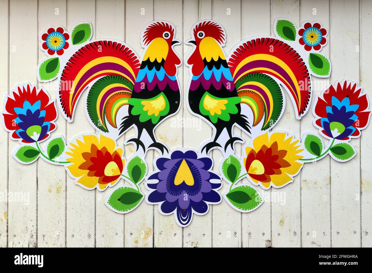 Poland, Lowicz folklor painting Stock Photo - Alamy