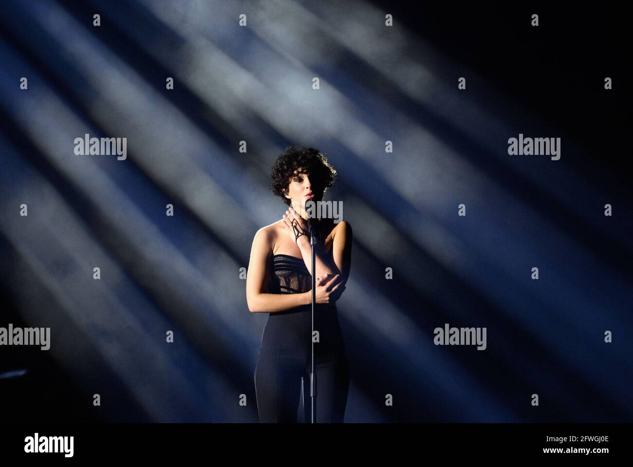 Rotterdam, Netherlands. 19th May, 2021. Singer Barbara Pravi (France ...