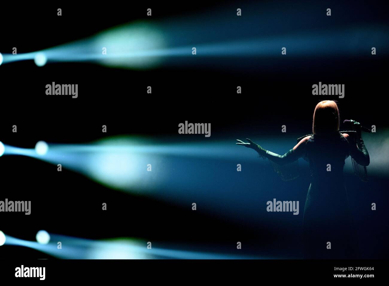 Rotterdam, Netherlands. 19th May, 2021. Singer Samanta Tina (Latvia ...