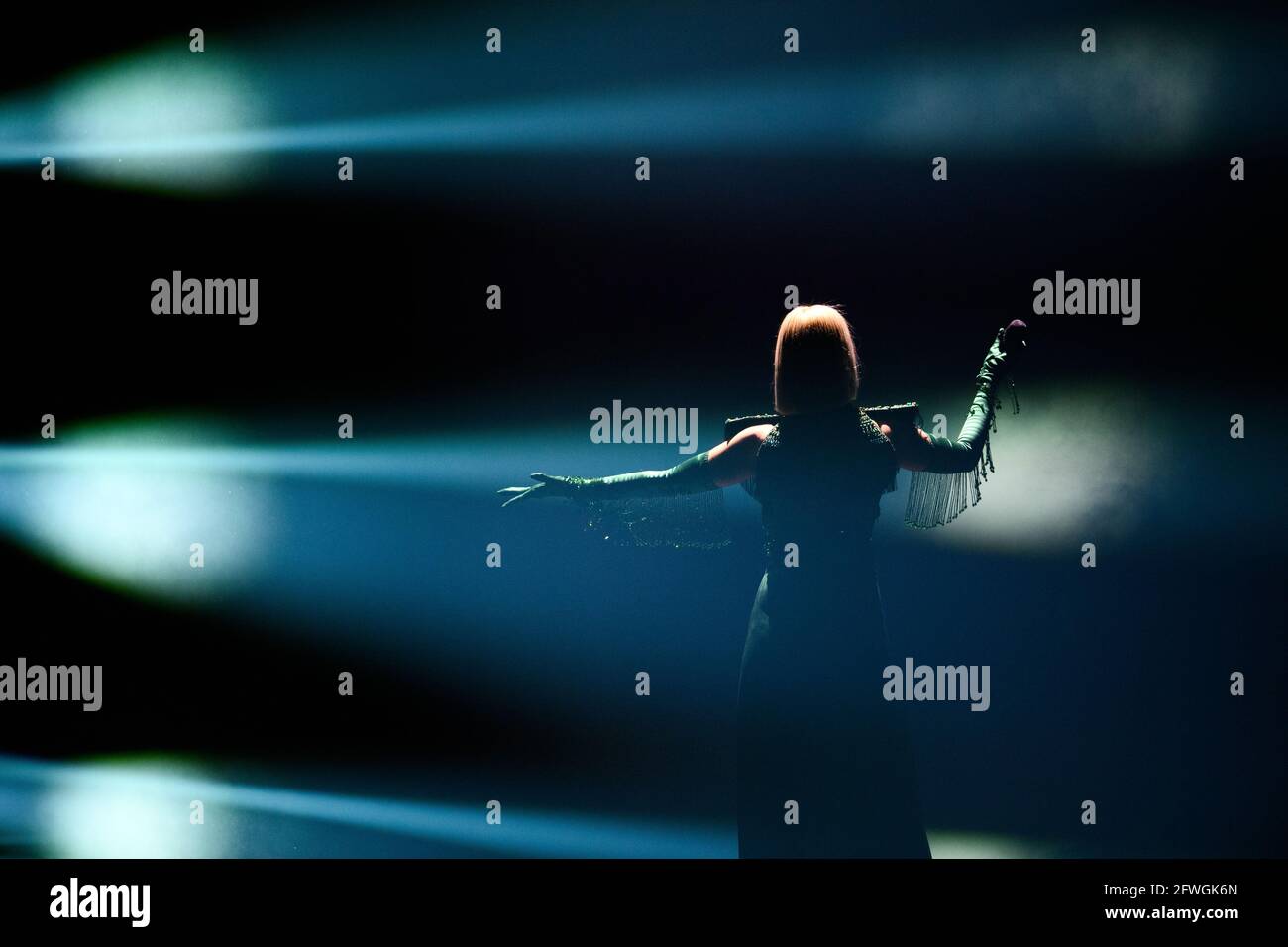 Rotterdam, Netherlands. 19th May, 2021. Singer Samanta Tina (Latvia ...