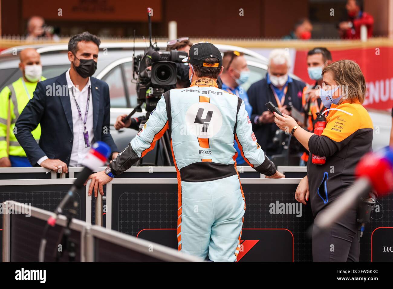 NORRIS Lando (gbr), McLaren MCL35M, portrait interview with Dupin Laurent, canal+ presenter ...