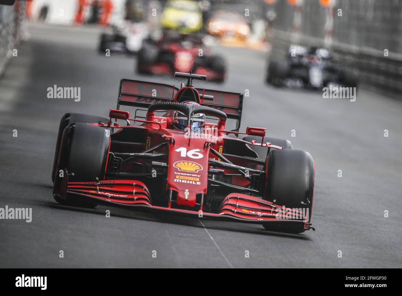 16 LECLERC Charles (mco), Scuderia Ferrari SF21, action during the 2021 Formula One World ...