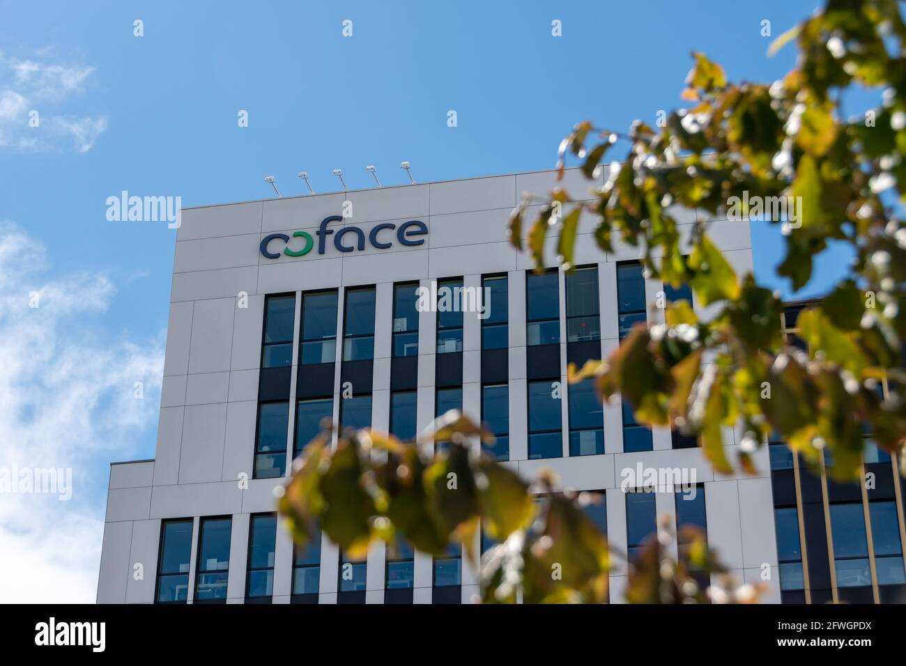 Exterior view of the head office building of Coface (French Insurance ...
