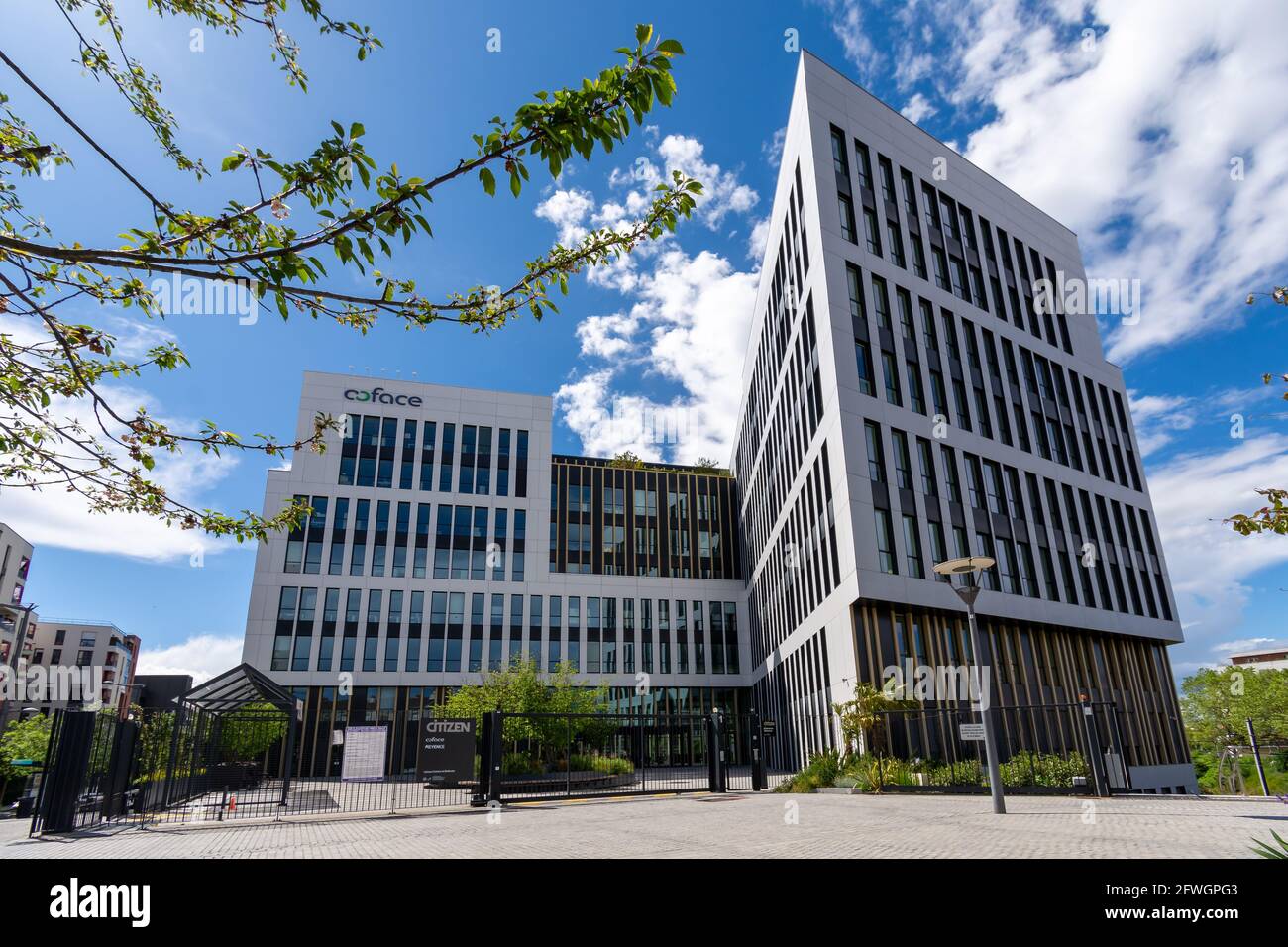 Exterior view of the head office building of Coface (French Insurance ...
