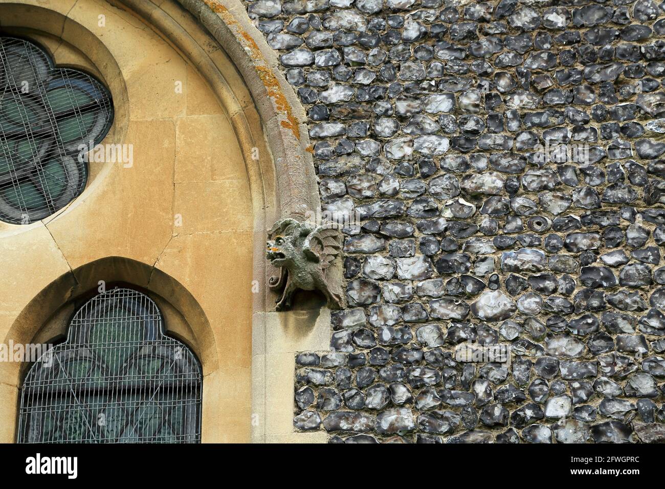 Window detail and carving at St Peter and St Paul Church on Water Lane ...