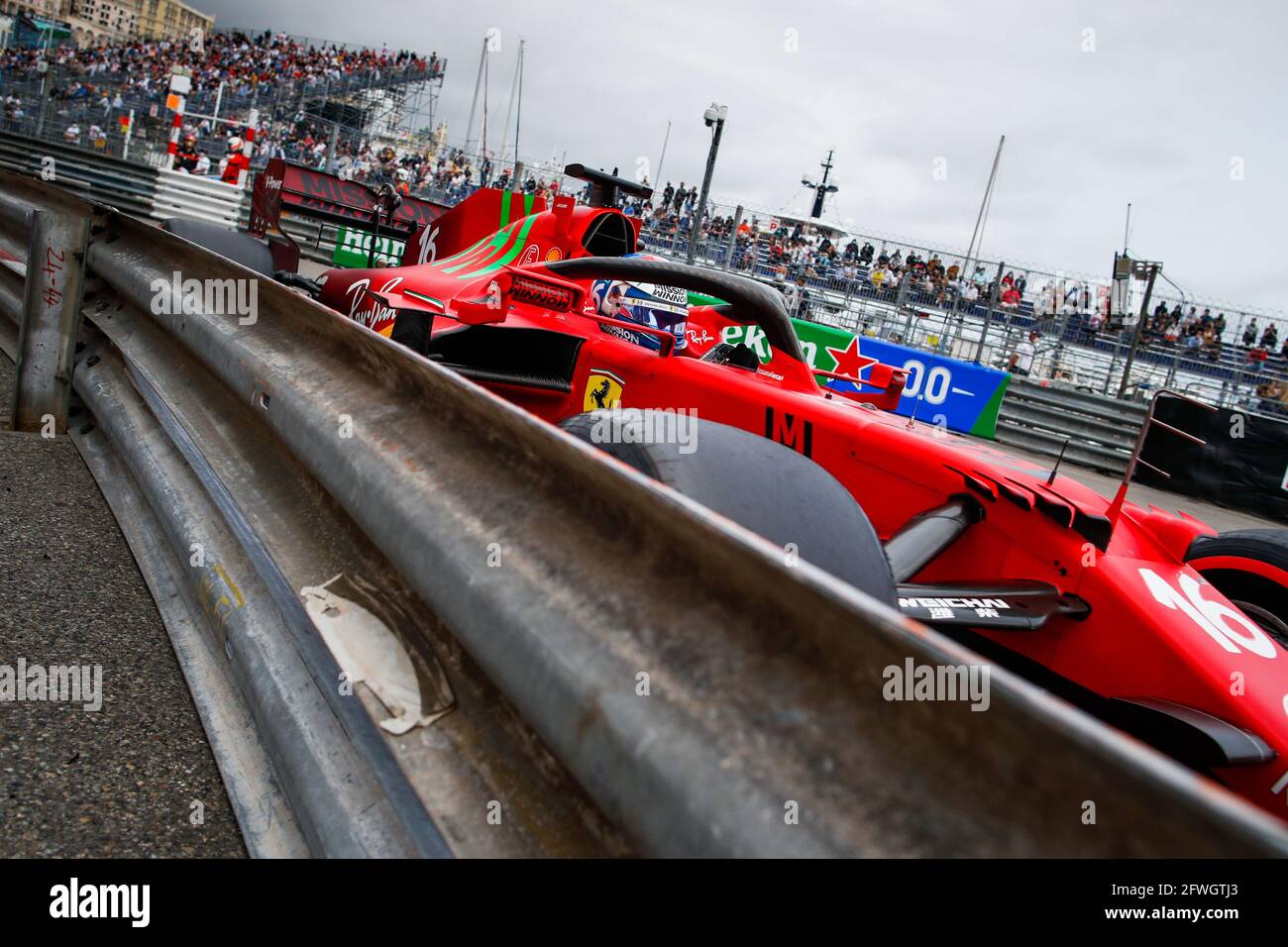 16 LECLERC Charles (mco), Scuderia Ferrari SF21, action during the 2021 Formula One World ...