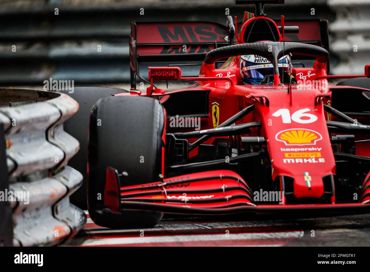 16 LECLERC Charles (mco), Scuderia Ferrari SF21, action during the 2021 Formula One World ...