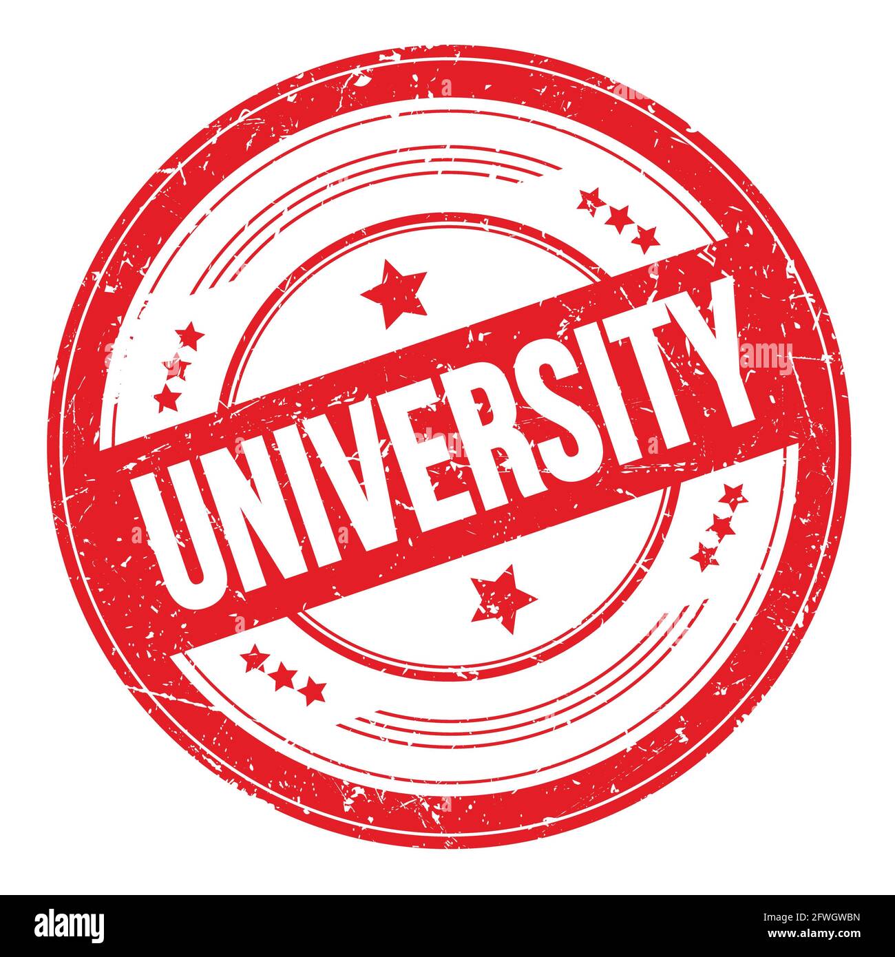 UNIVERSITY text on red round grungy texture stamp Stock Photo - Alamy