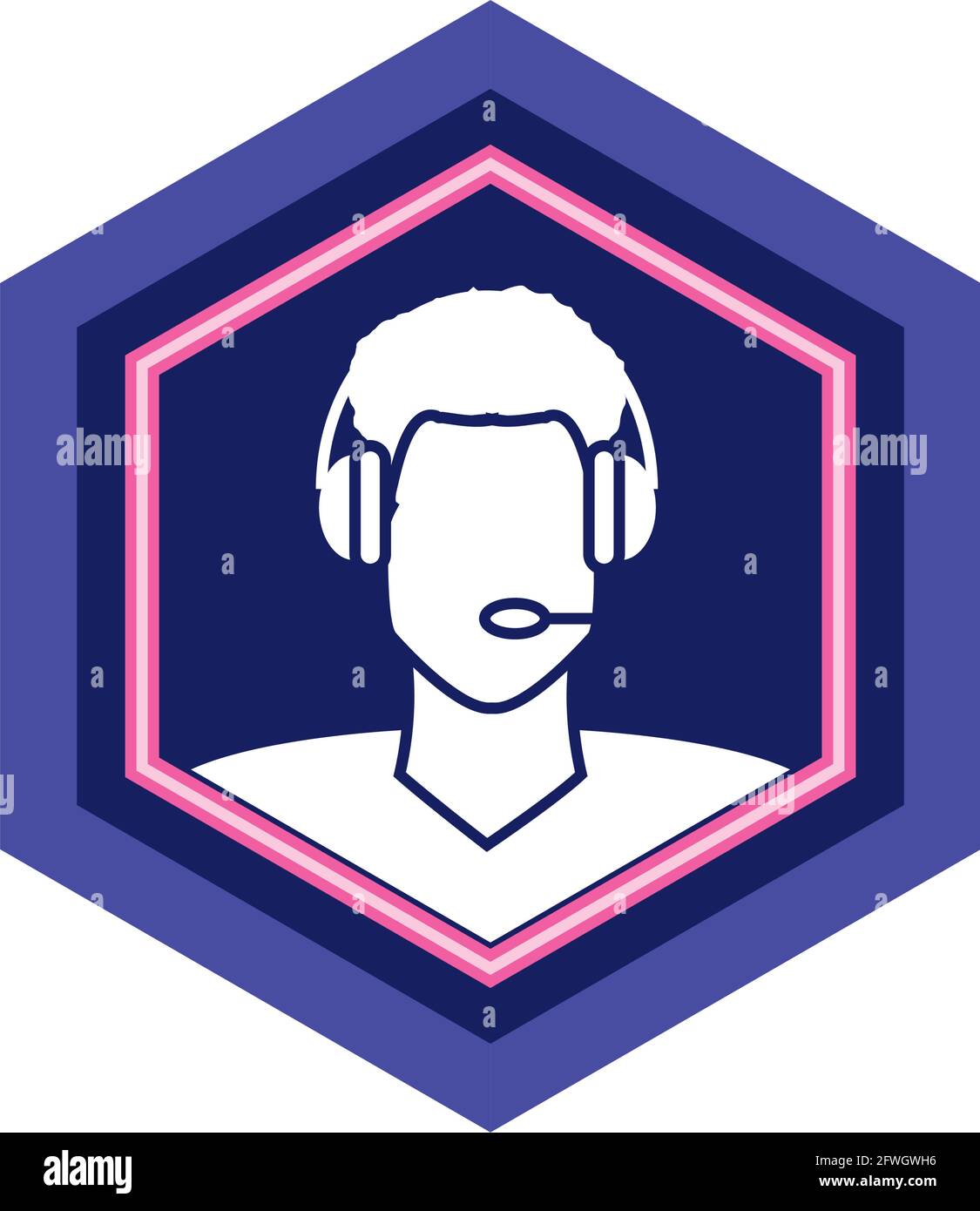 avatar with headset Stock Vector Image & Art - Alamy