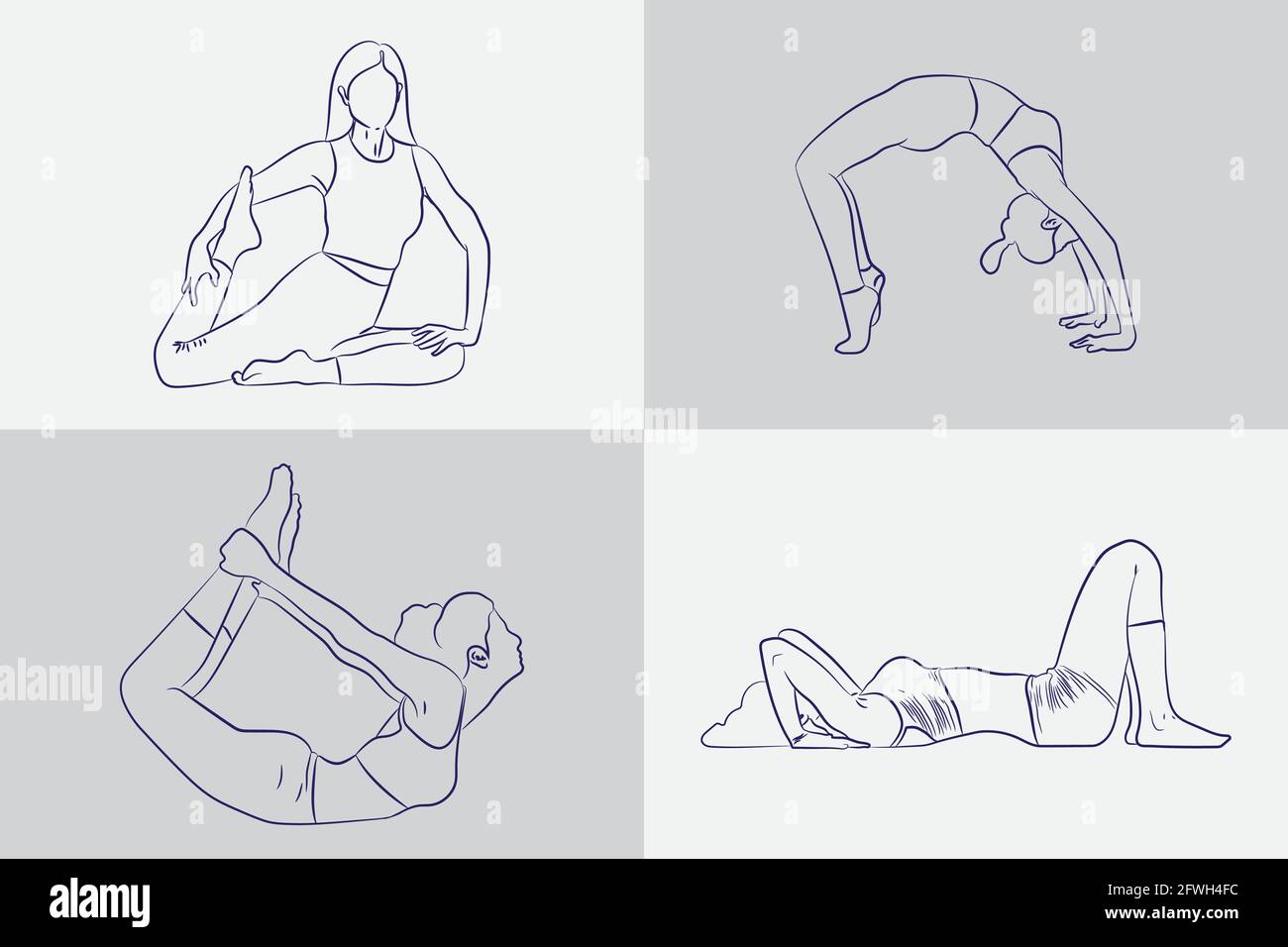 Gym positions woman hi-res stock photography and images - Alamy