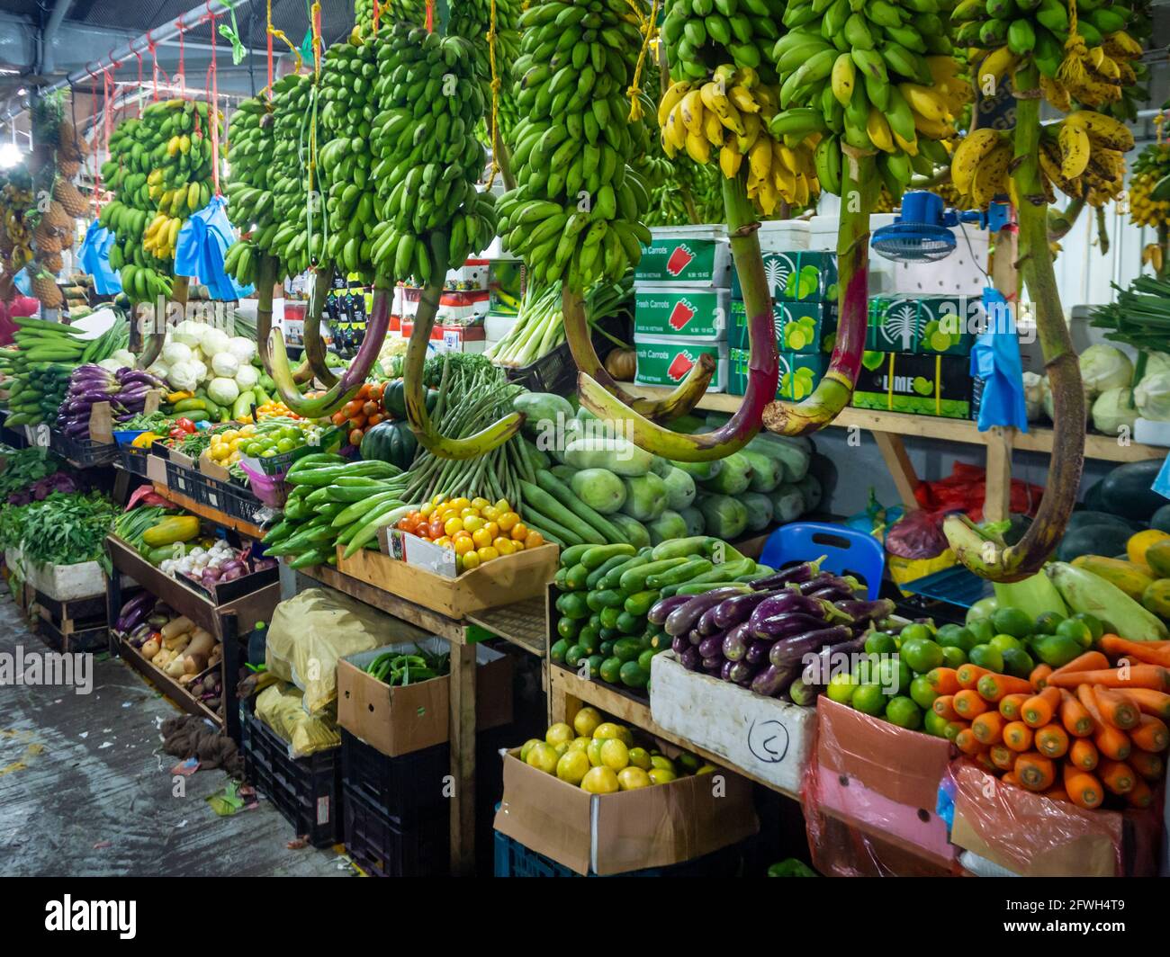 Maldives islands fruit market street food, Male city Stock Photo - Alamy