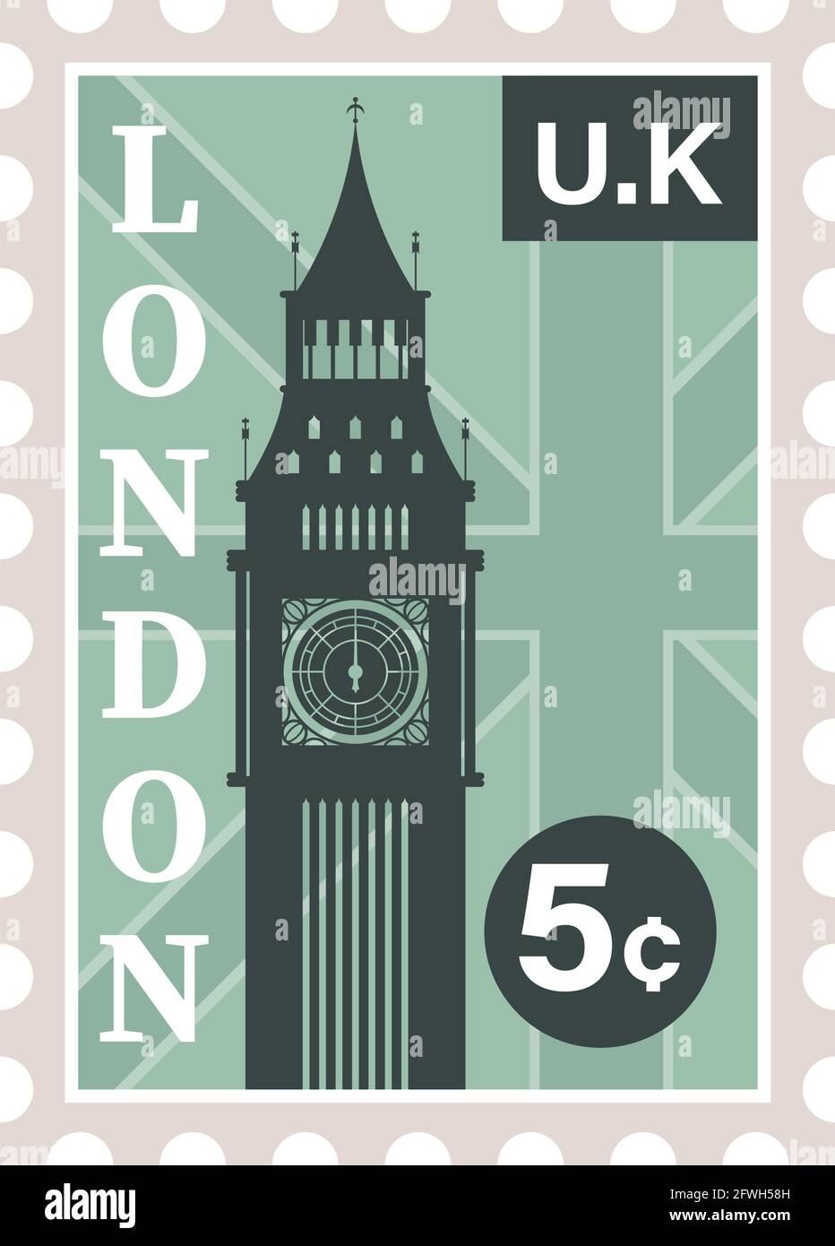london postage stamp Stock Vector Image & Art - Alamy