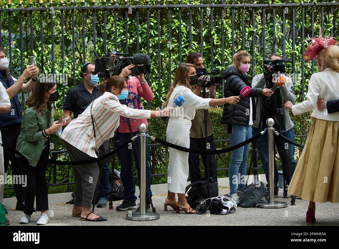 Madrid, Madrid, Spain. 22nd May, 2021. Journalists attend Carlos Fitz ...