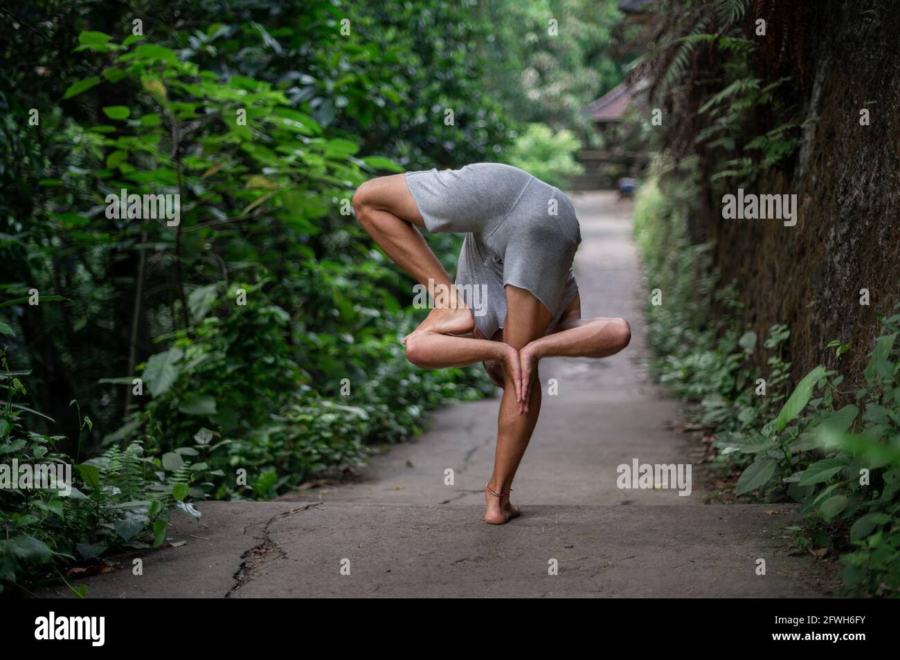 Man practice Yoga practice and meditation outdoor Stock Photo - Alamy