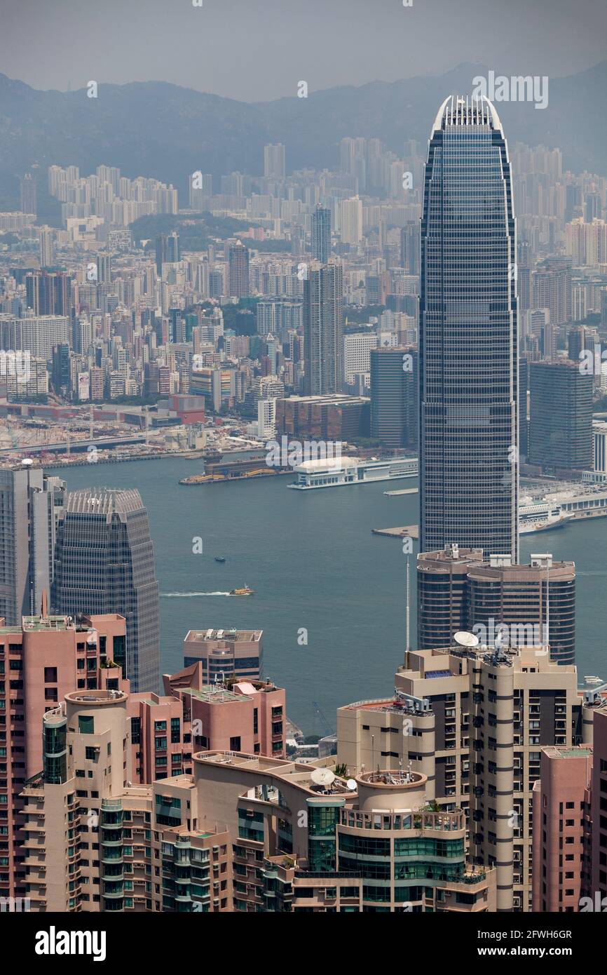 View of Hong Kong and the Two International Finance Centre building ...