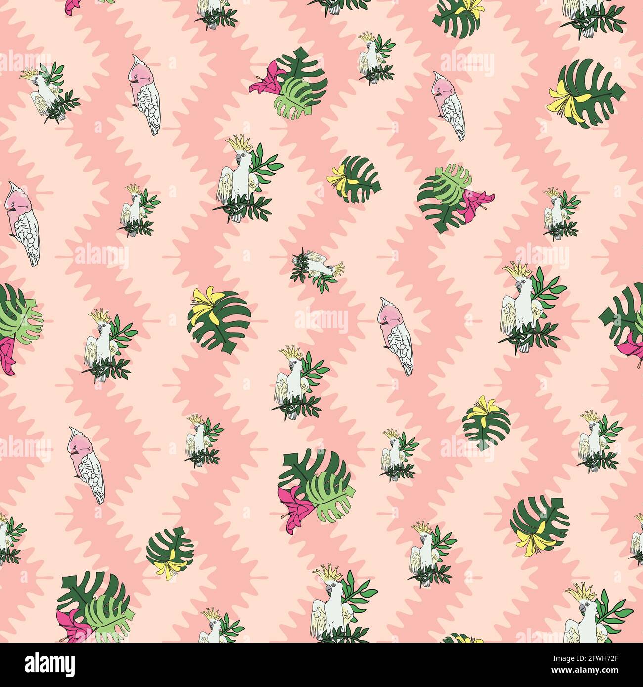 Pink hibiscus flower rain Stock Vector Images - Alamy