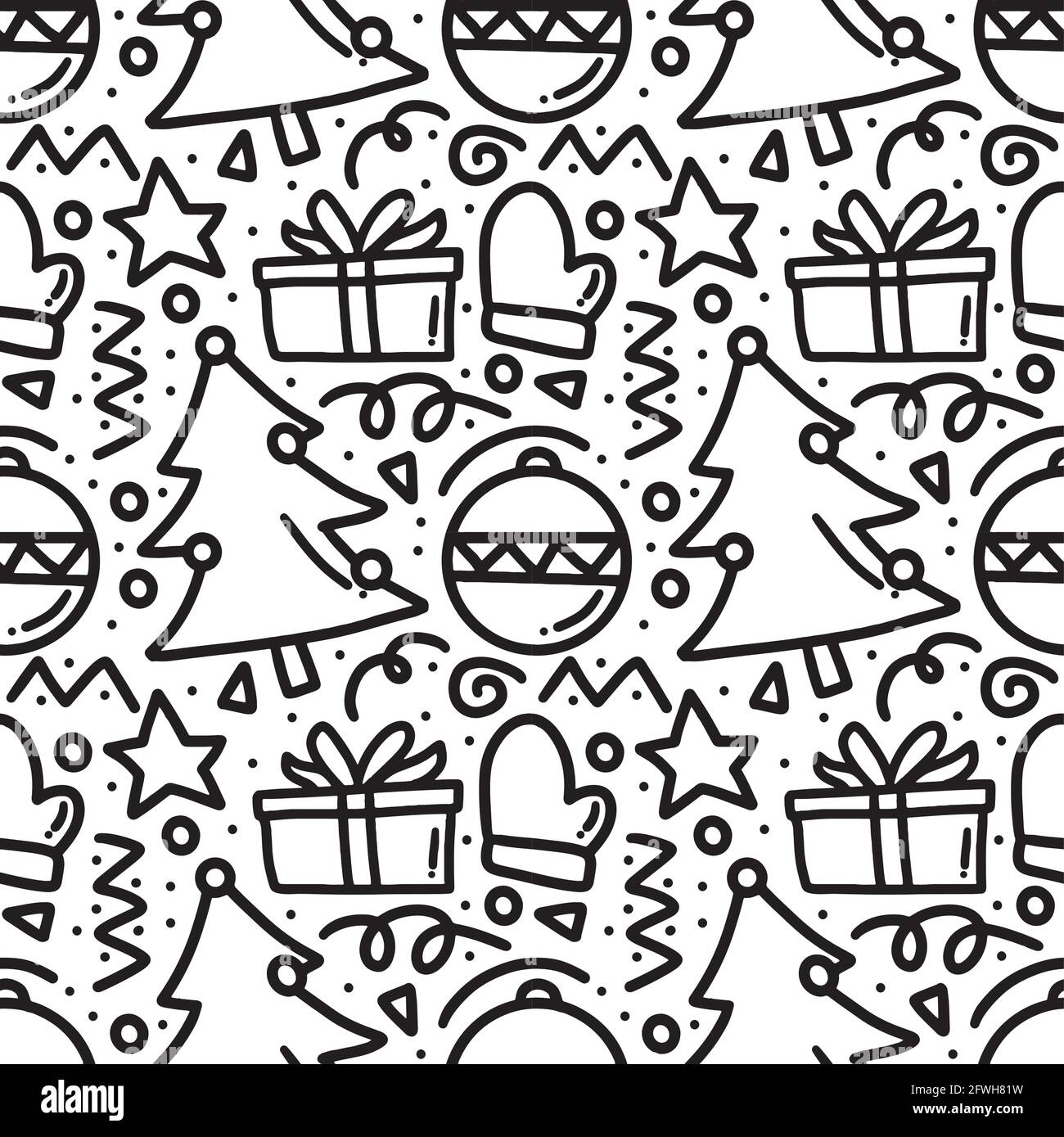 pattern of christmas day hand drawing Stock Vector Image & Art - Alamy