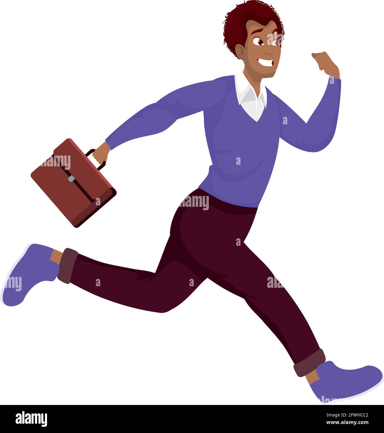 elegant afro man running character Stock Vector Image & Art - Alamy