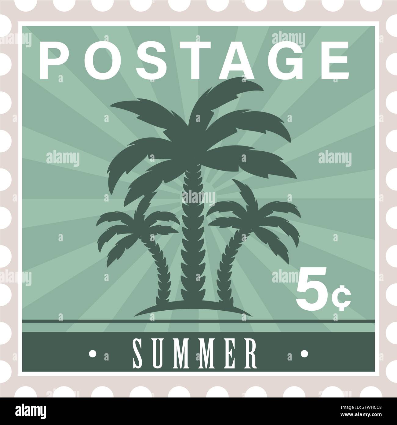 summer postage stamp Stock Vector Image & Art - Alamy