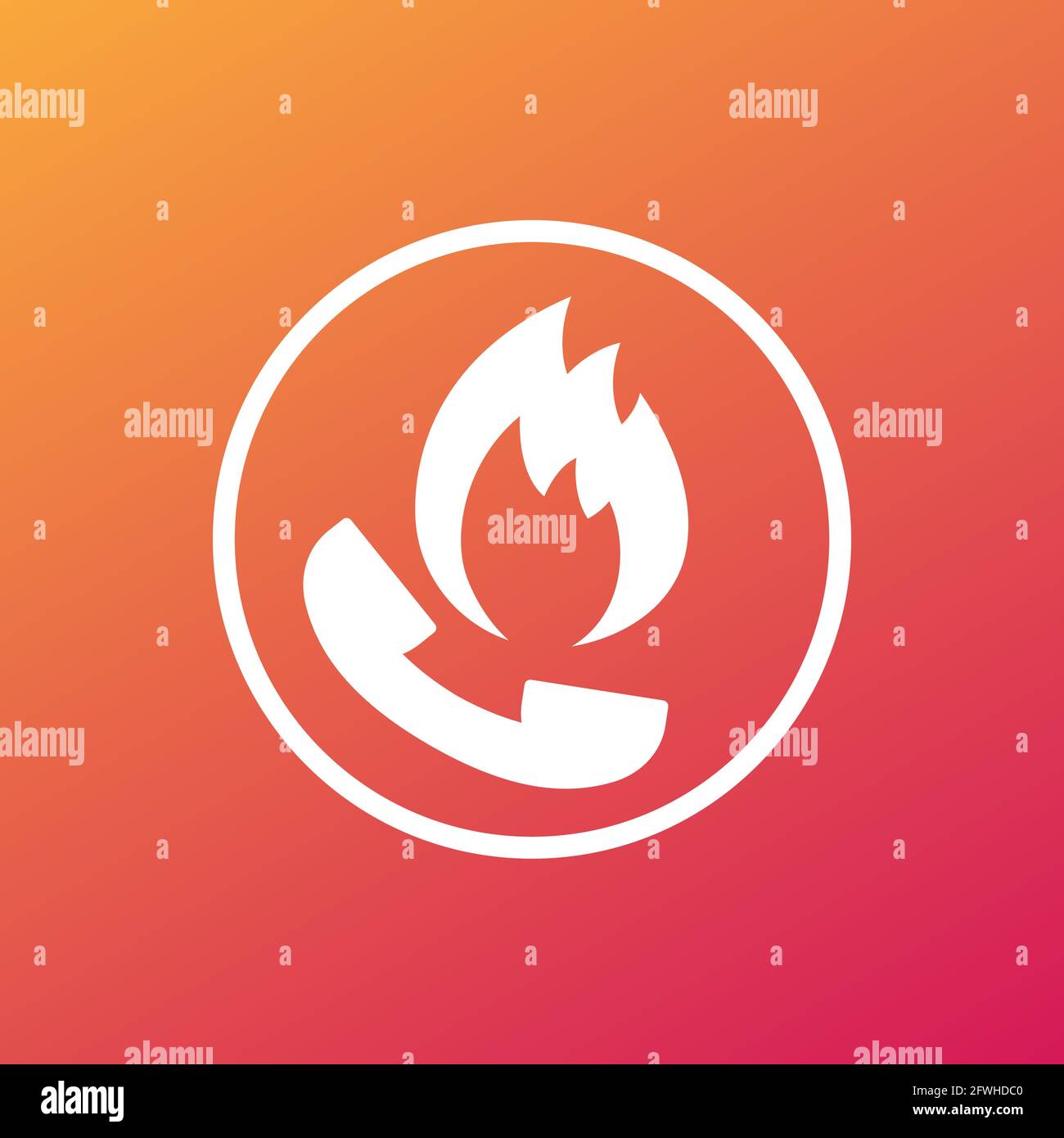 fire phone, emergency call icon Stock Vector Image & Art - Alamy