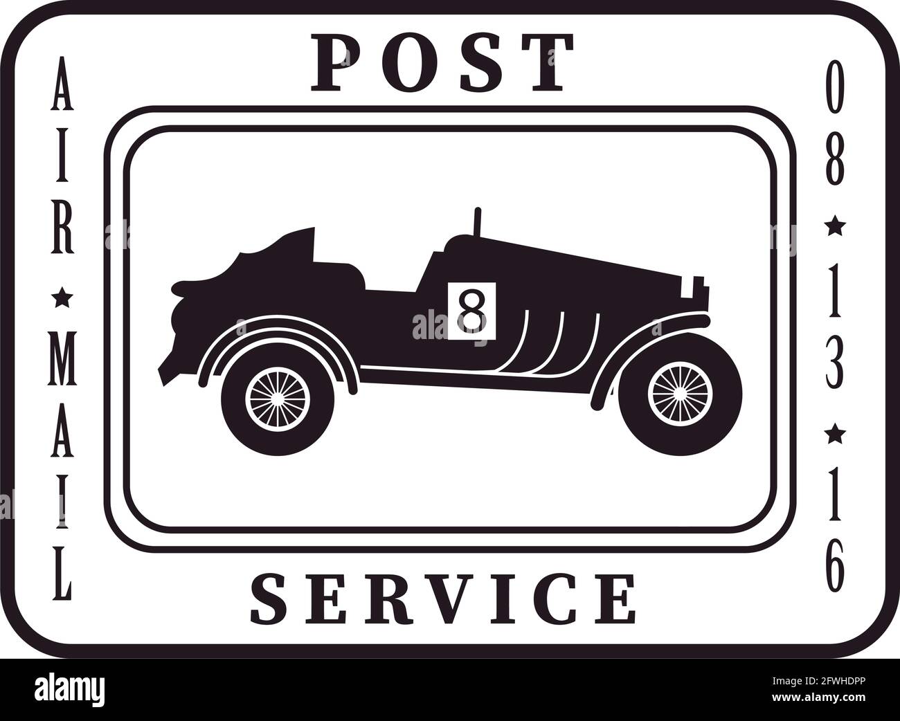 car postage seal Stock Vector Image & Art - Alamy