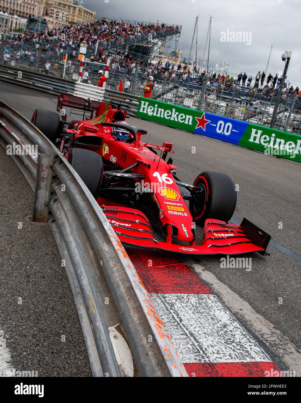 16 LECLERC Charles (mco), Scuderia Ferrari SF21, action during the 2021 Formula One World ...