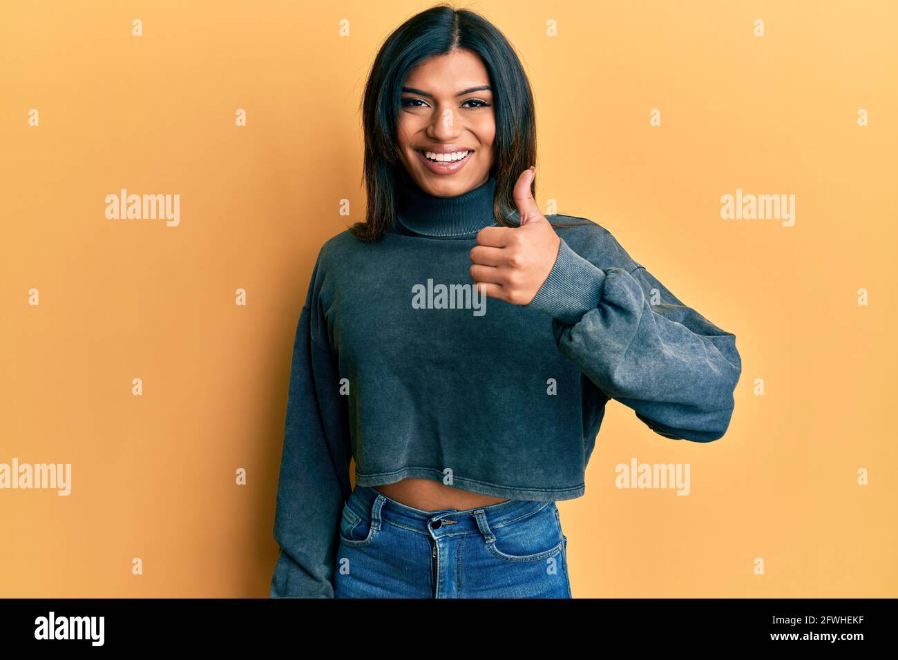 Young Latin Transsexual Transgender Woman Wearing Casual Clothes