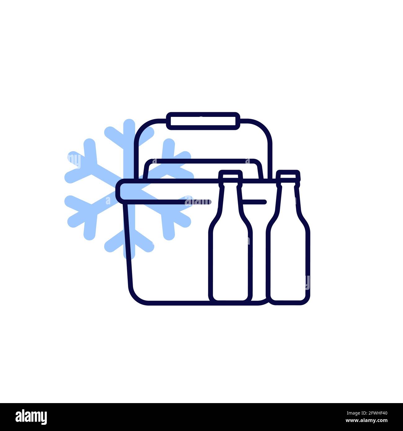 Cooler on the beach Stock Vector Images - Alamy