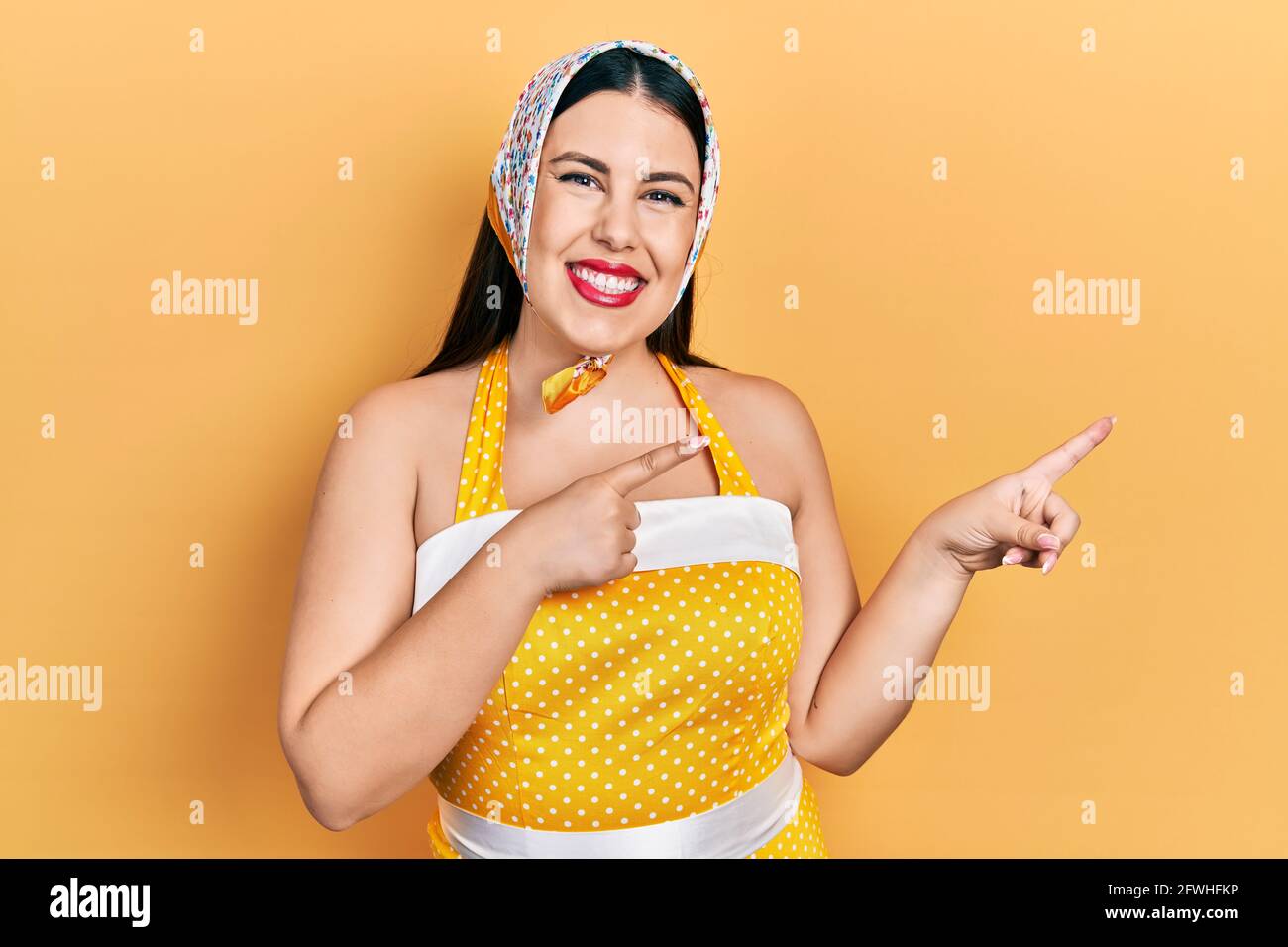 Woman two hands product retro hi-res stock photography and images - Alamy