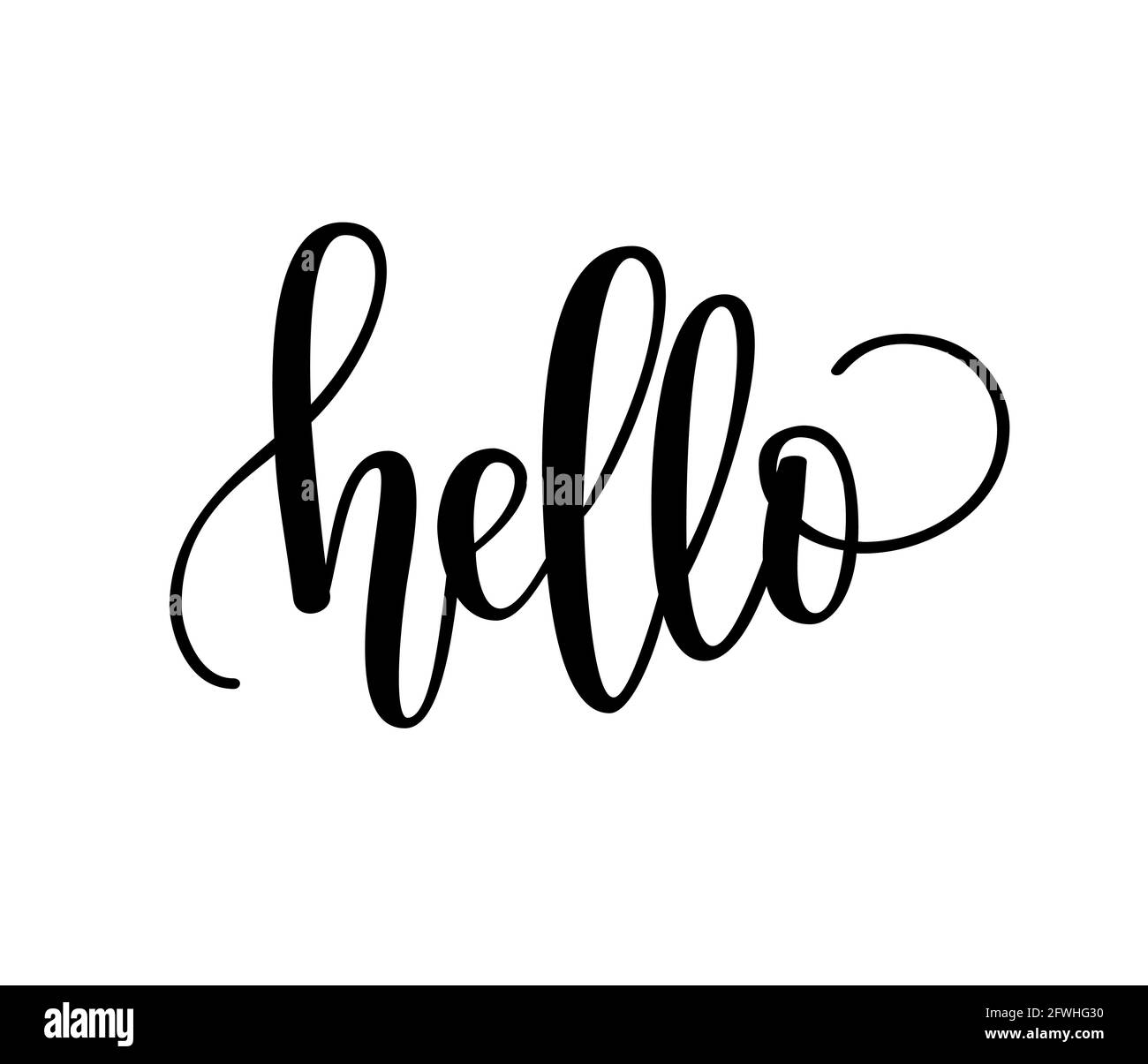 Hello lettering design Stock Vector Image & Art - Alamy